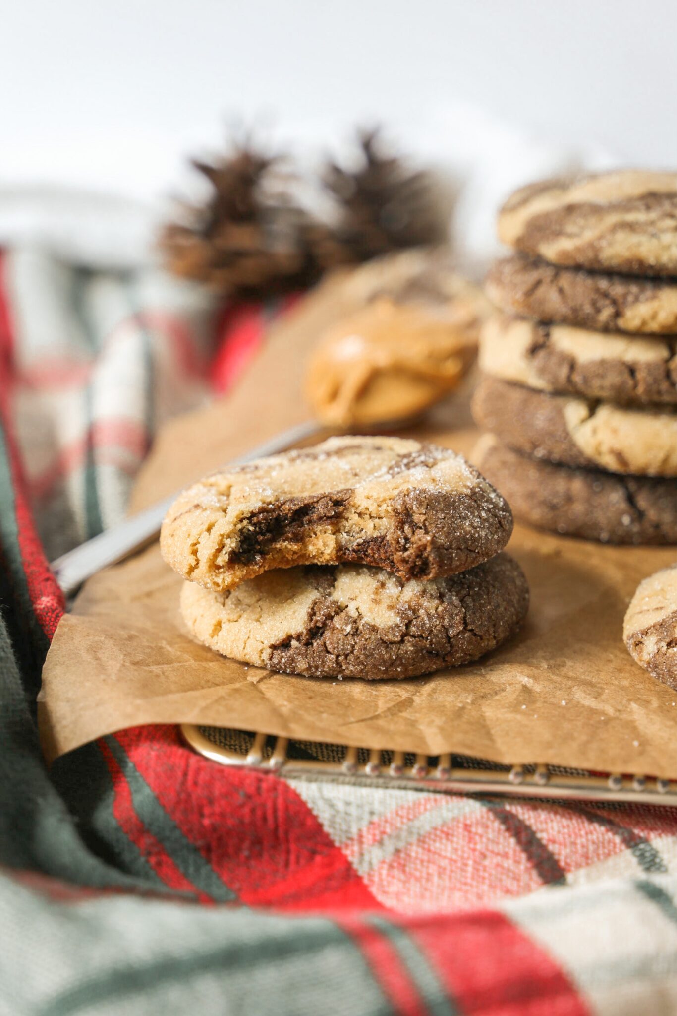 Peanut Butter Chocolate Marbled Cookies - Whiskfully Blessed
