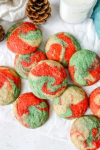 Marbled Christmas Sugar Cookies - Whiskfully Blessed
