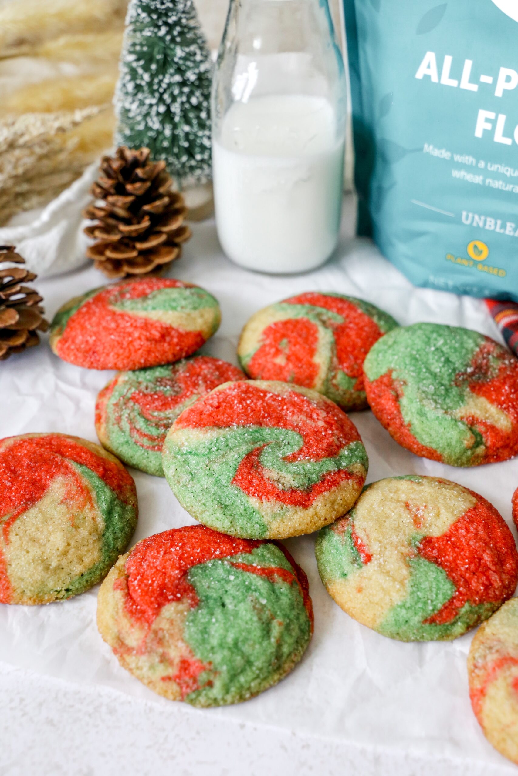 Marbled Christmas Sugar Cookies - Whiskfully Blessed