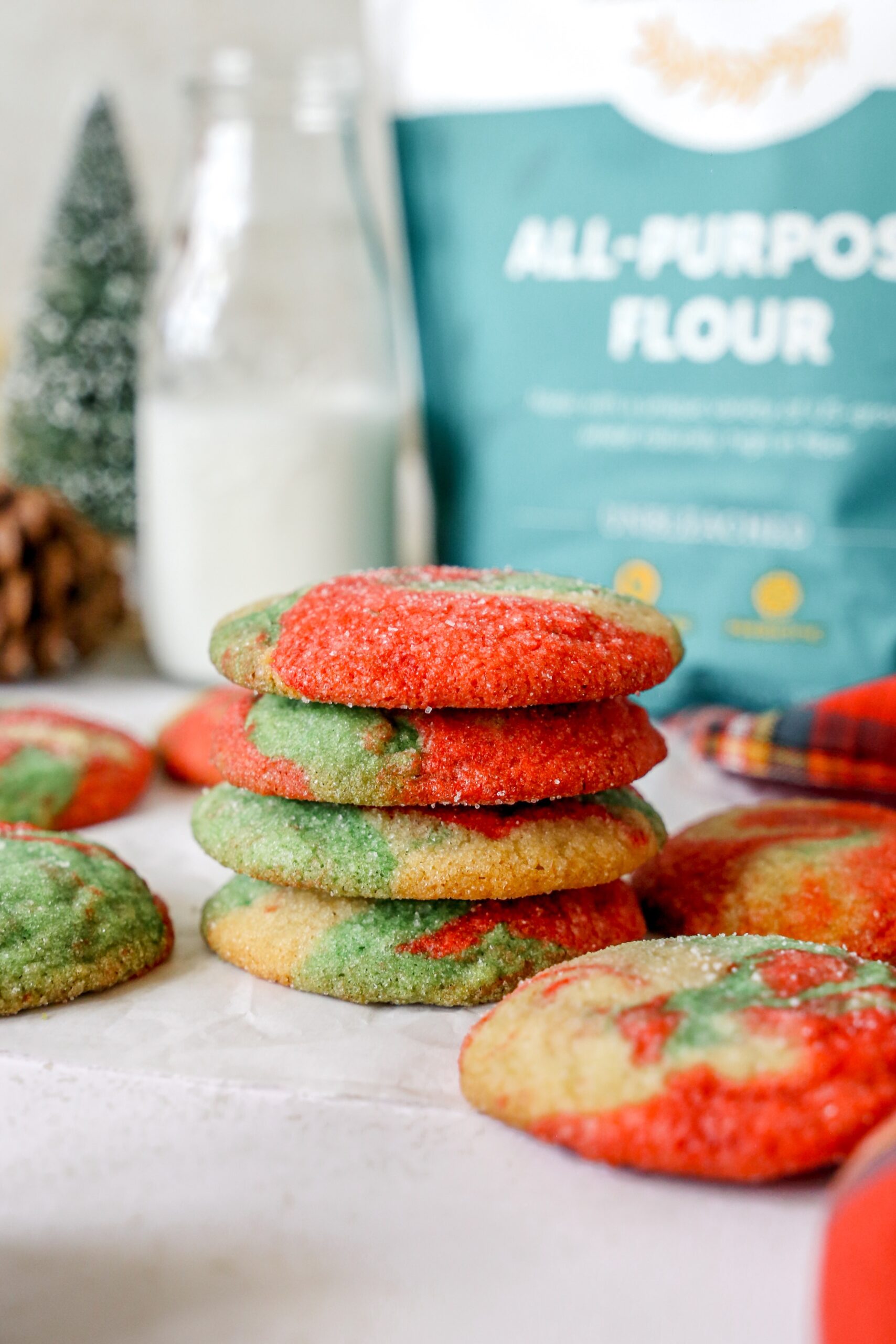 Marbled Christmas Sugar Cookies - Whiskfully Blessed