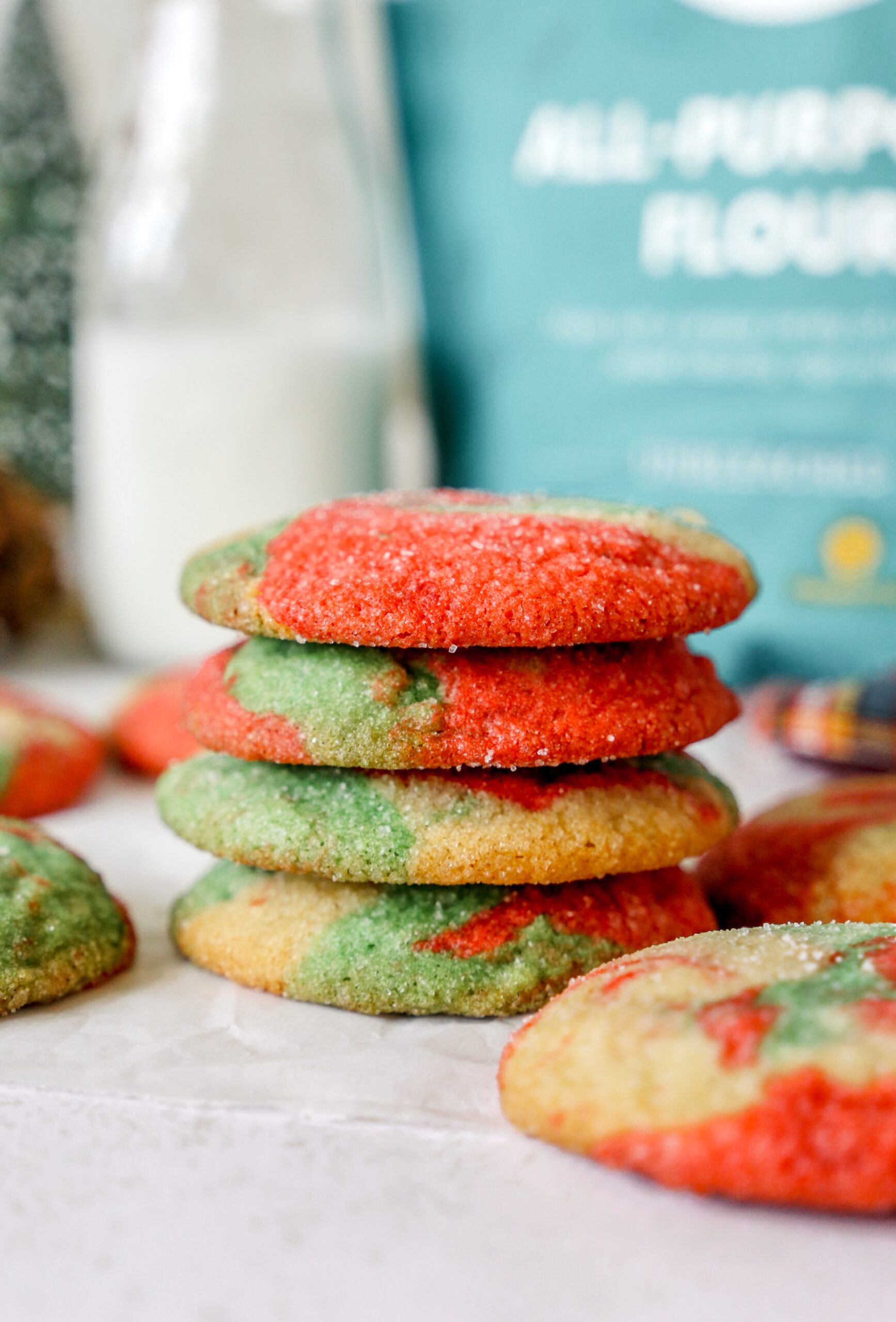 Marbled Christmas Sugar Cookies - Whiskfully Blessed