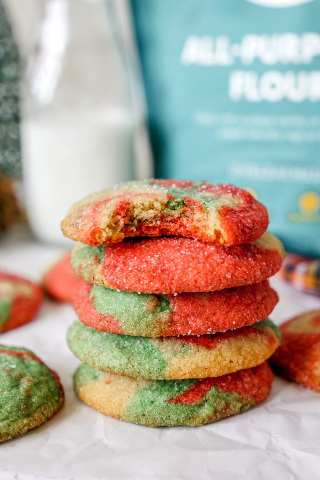 Marbled Christmas Sugar Cookies - Whiskfully Blessed